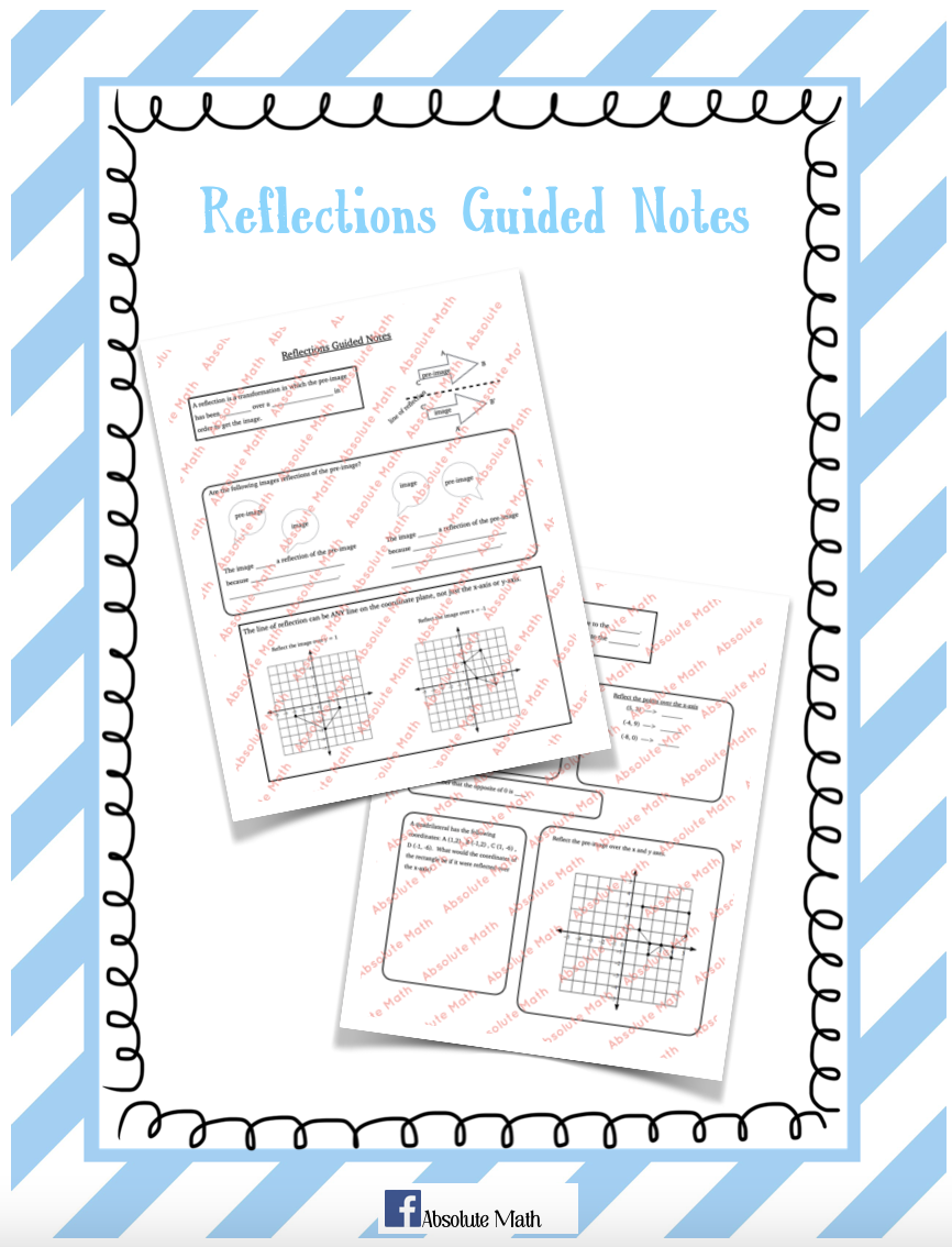 Reflections Guided Notes | Teaching Resources