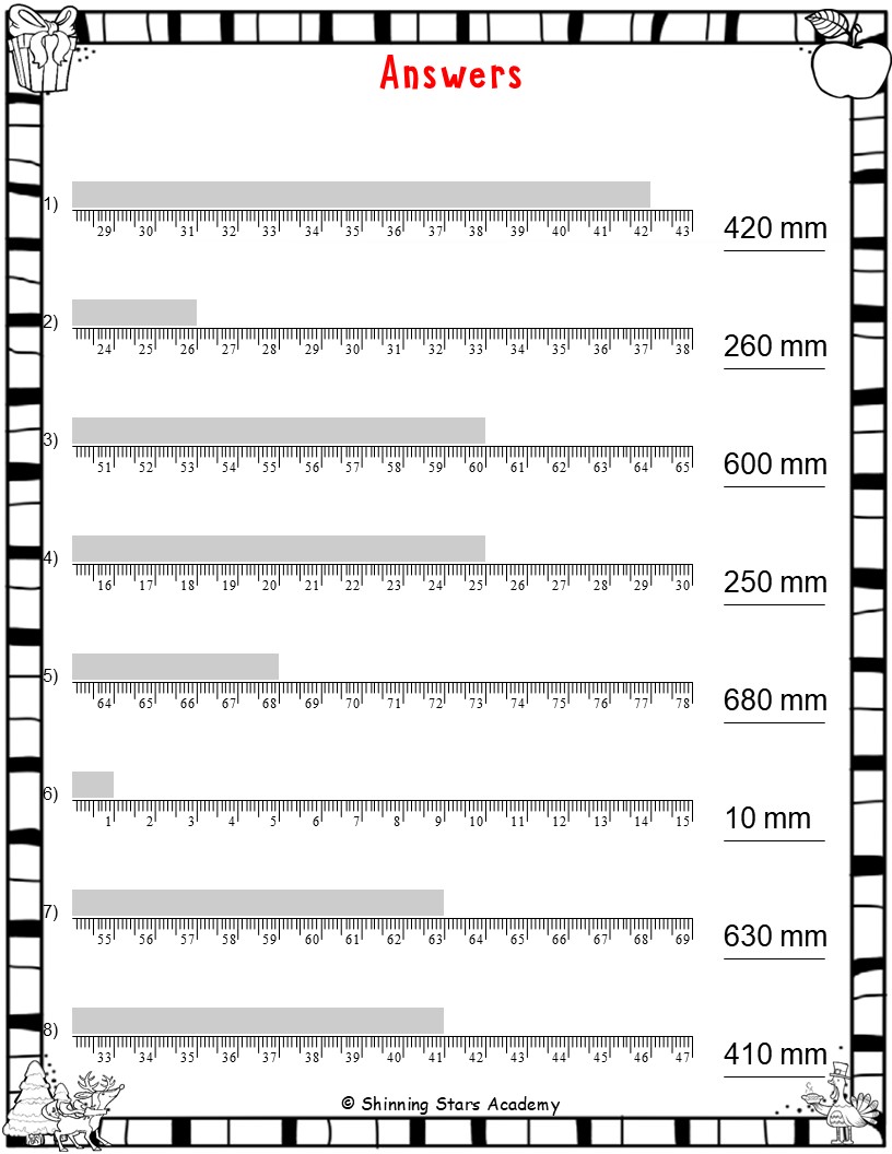 Reading a Metric Ruler (Millimeter) Worksheets | Measurement & STEM ...