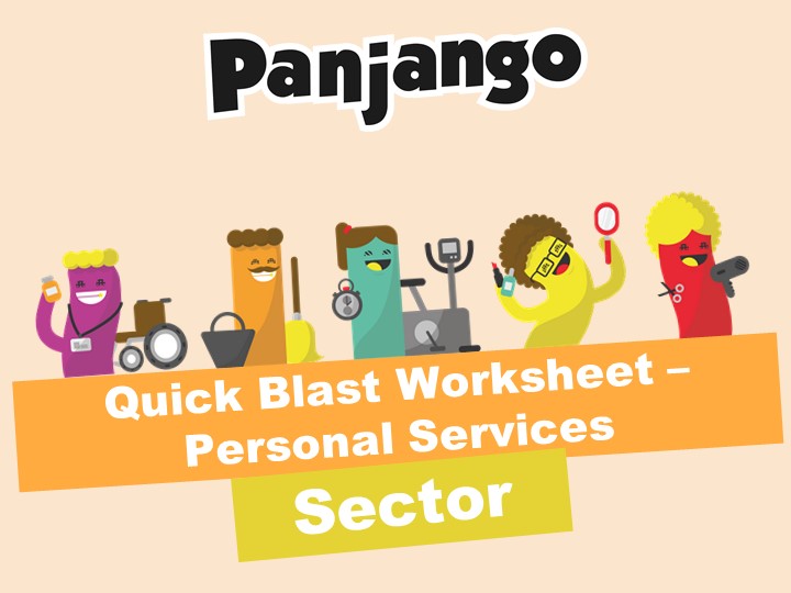 Personal Services Sectors Quick Blast Worksheet Teaching Resources