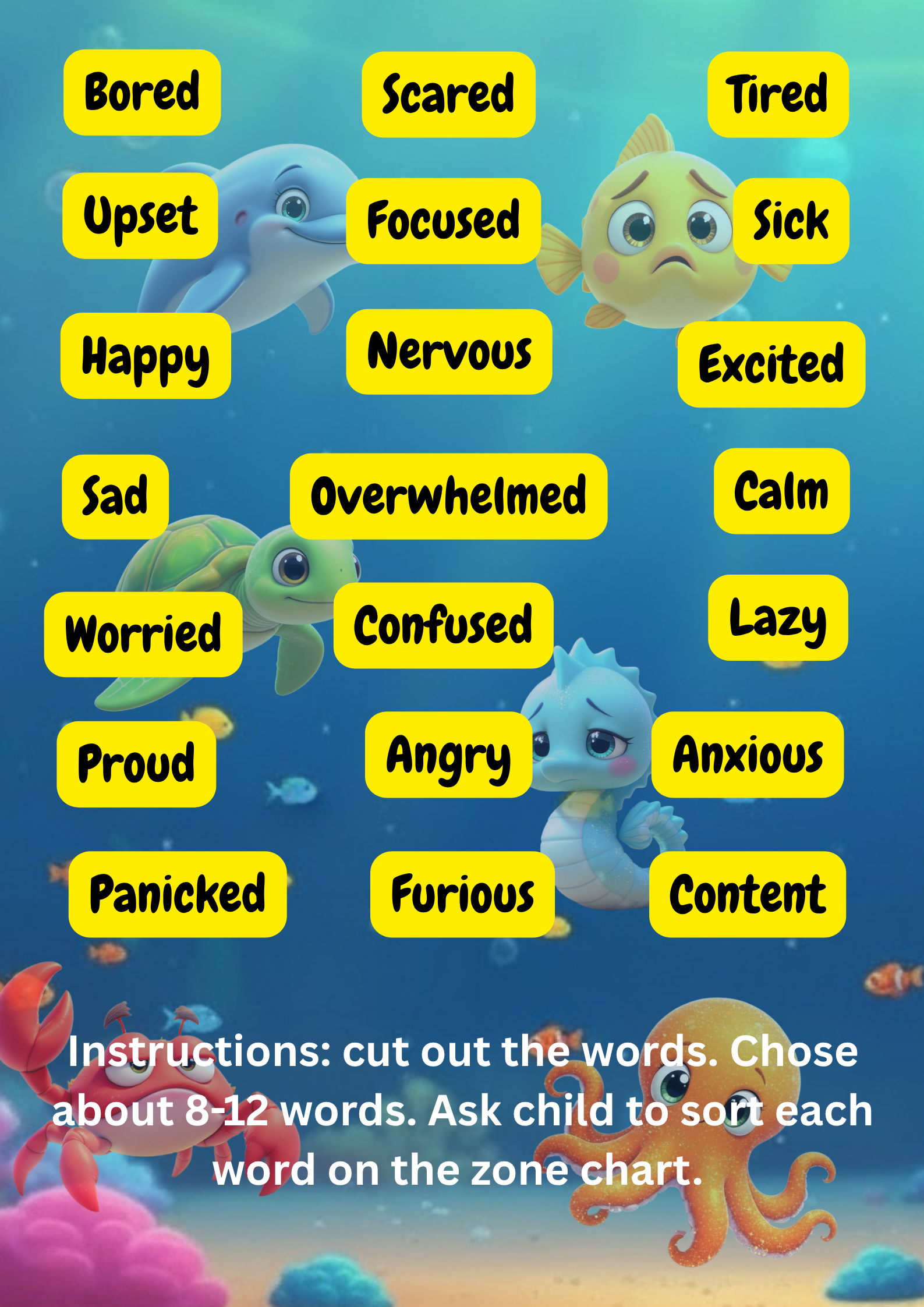 Ocean of Feelings - Emotions Regulation Intervention | Teaching Resources