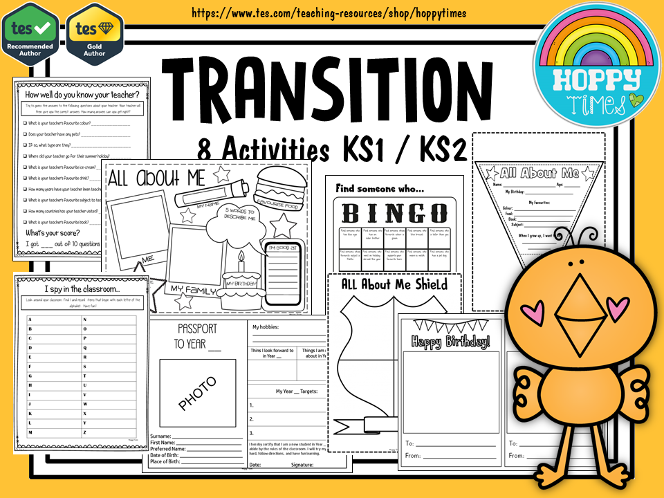 8 TRANSITION ACTIVITIES New Class Teaching Resources