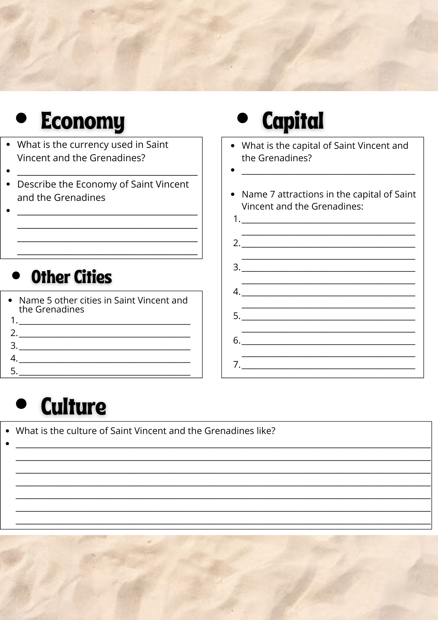 Country Study Research Project - St Vincent and the Grenadines - Social ...