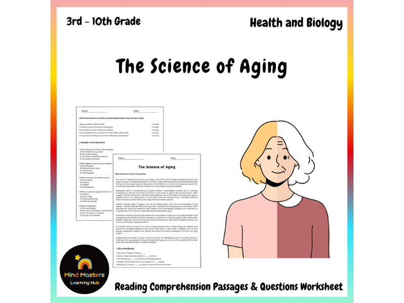 The Science of Aging Reading Comprehension Passages & Questions ...