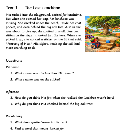 KS2 Reading Comprehension Pack (Lower KS2): 10 Texts with Retrieval ...