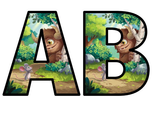 Julia Donaldson Book Gruffalo Lettering Set Display Title Letters ...