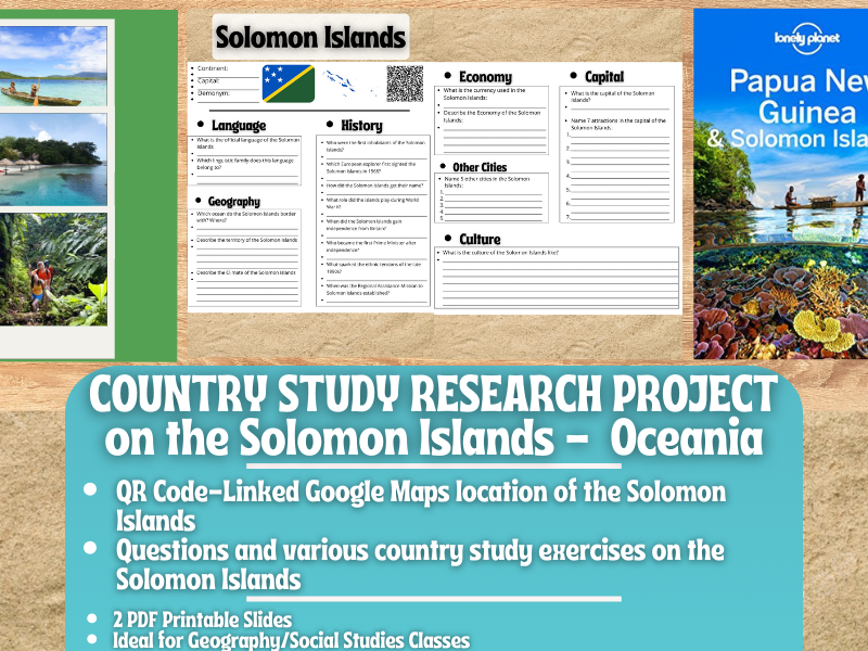 Country Study Research Project - Solomon Islands - Social Studies ...