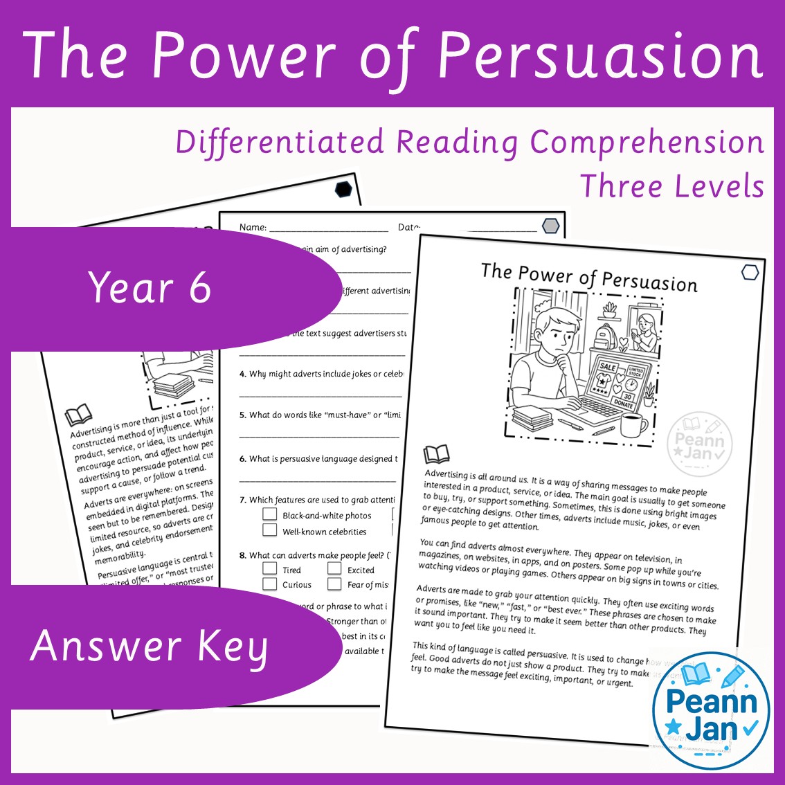 Year 6 Reading Comprehension - The Power of Persuasion | Teaching Resources