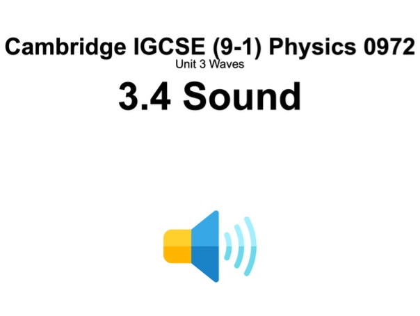 Sound Waves — Full Lesson [IGCSE Physics] | Teaching Resources