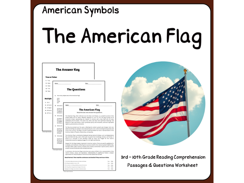 The American Flag - Reading Comprehension Passages & Questions ...