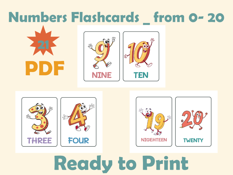 Early Years teaching resource (Number Flashcards 0–20) | Teaching Resources