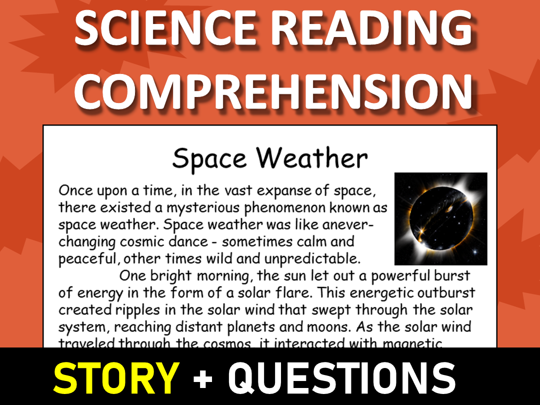 Space Weather Reading Science Story Comprehension Questions Worksheet ...