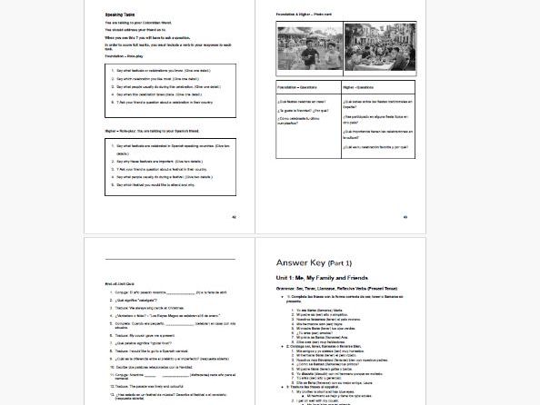 New GCSE Spanish Workbook_Part 1/3_with Answers | Teaching Resources