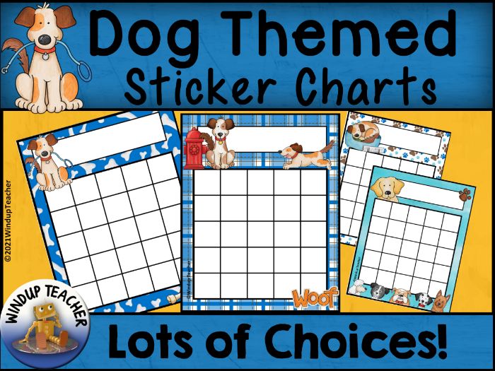 Dog Sticker Charts | Teaching Resources