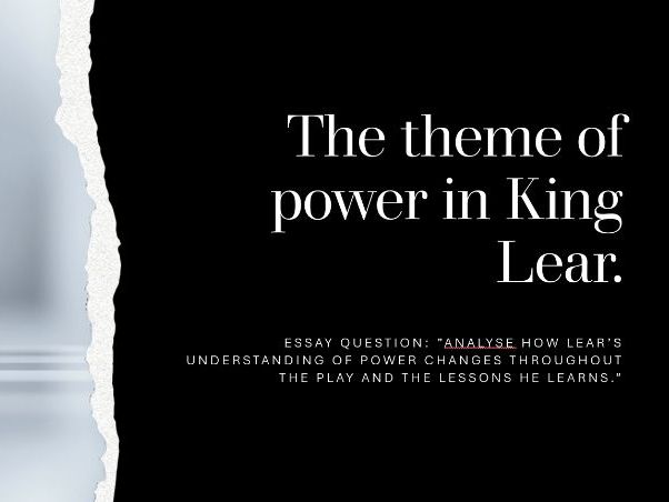 King Lear: Theme of Power revision lesson | Teaching Resources