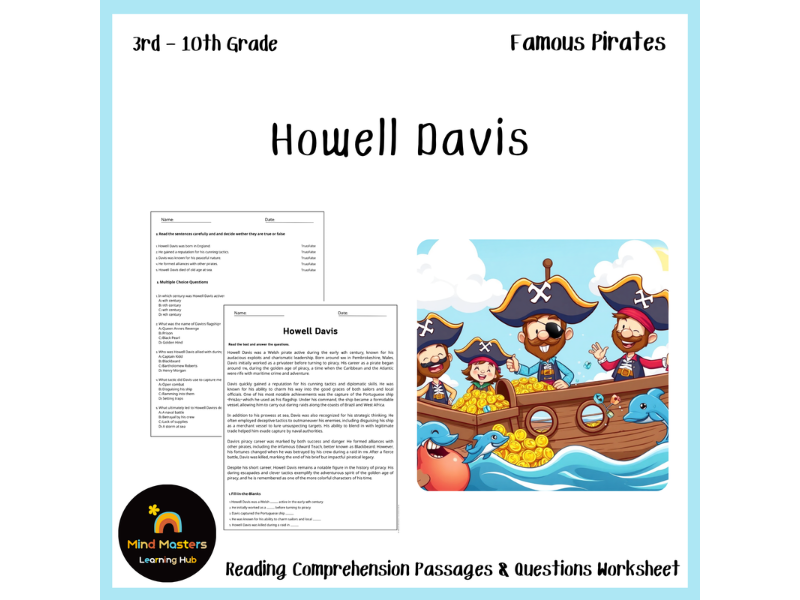 Howell Davis Reading Comprehension Passages & Questions Worksheets | Teaching Resources