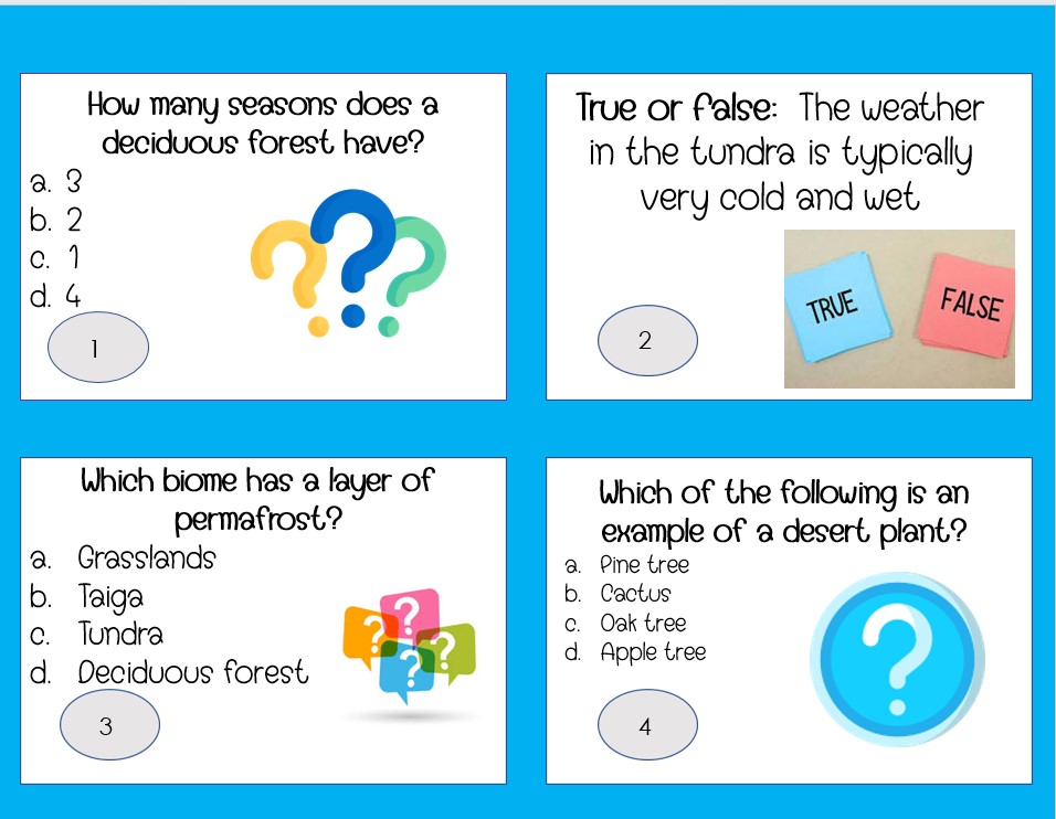 All About Biomes Task Cards (Earth Science, Biology, Environment ...