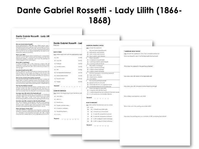 Dante Gabriel Rossetti - Lady Lilith (1866-1868) | Teaching Resources