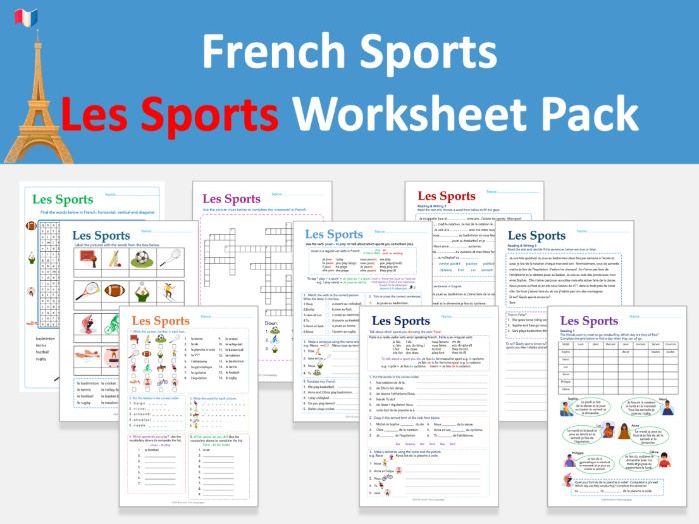 French Sports - Les Sports - Vocabulary and Grammar - Jouer et Faire ...
