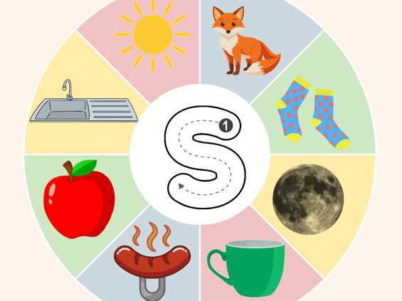 EYFS Set 1 Phonics Wheel | Teaching Resources