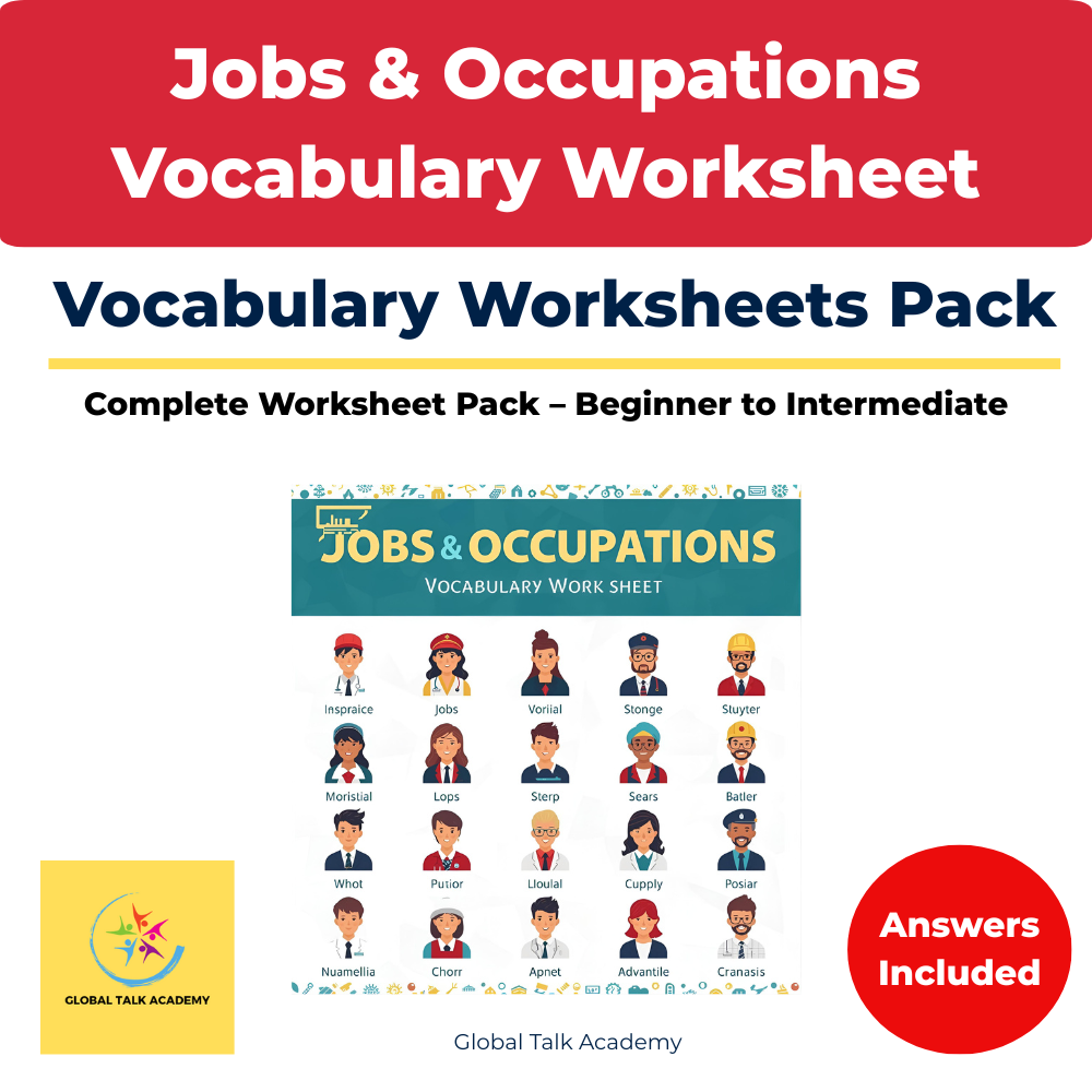 Jobs & Occupations Vocabulary – ESL Worksheet | Teaching Resources