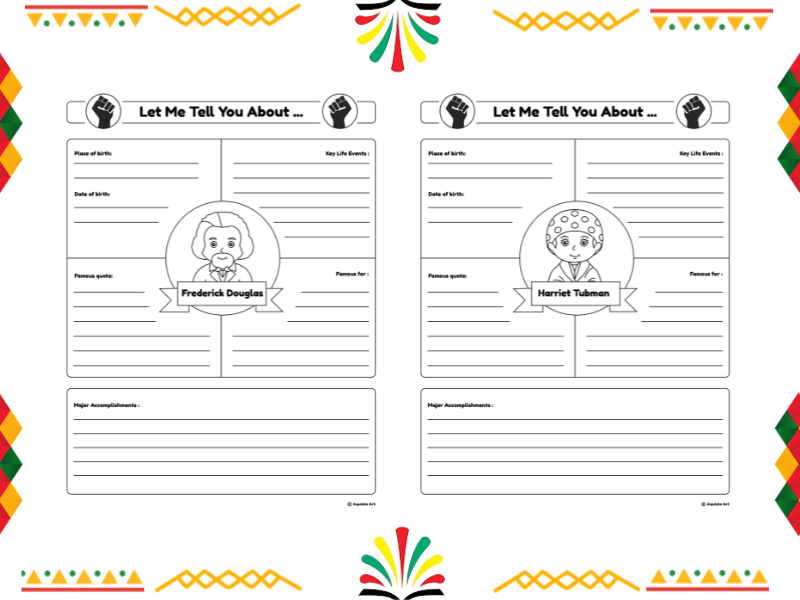 Black History Month : Leaders Biography Research Templates for 2nd ...