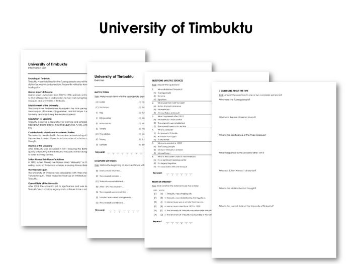 University of Timbuktu | Teaching Resources