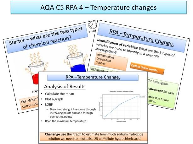 AQA C5 RPA Temperature changes (Triple and Trilogy) | Teaching Resources