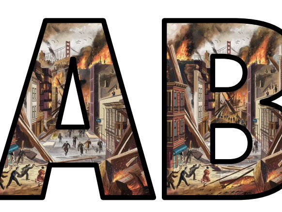 1906 San Francisco earthquake Lettering Set Display Title Letters ...