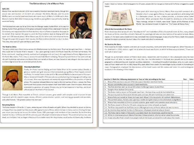 Reading Comprehension - Teaching Resources - TES