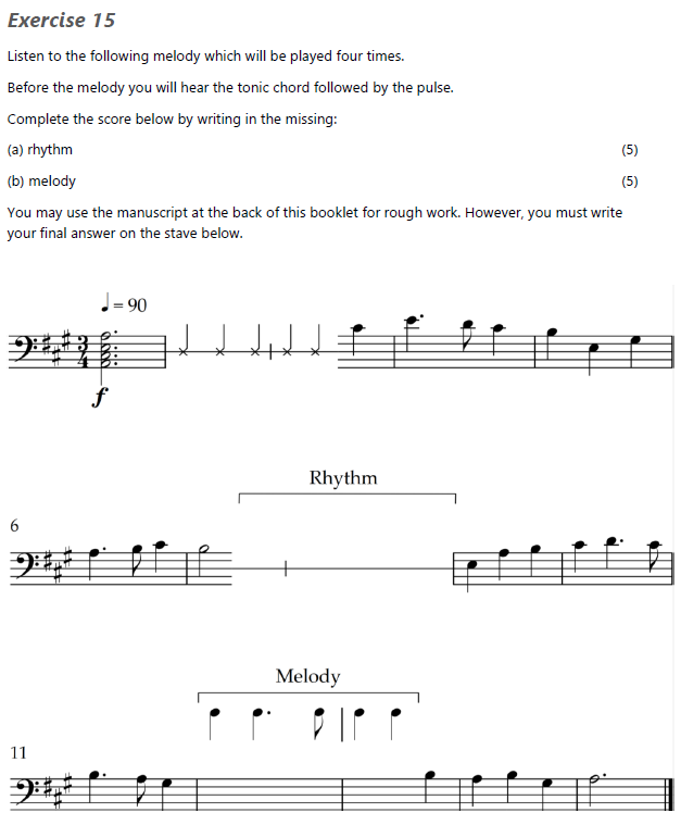 Musical dictation (melody, rhythm & chords) & unfamiliar listening ...