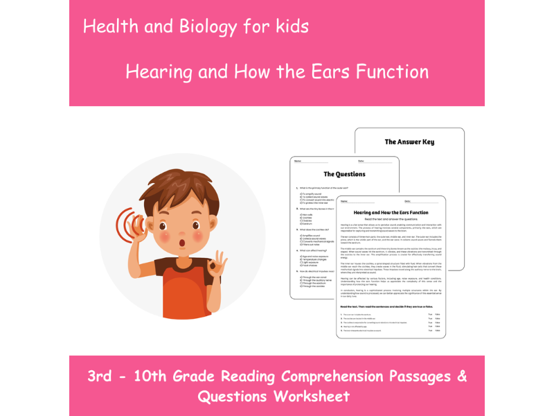 Hearing and How the Ears Function Reading Comprehension Passages ...