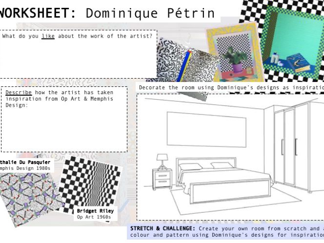 Op Art Graphic Design / Art Facts & Worksheet X2 - Self-Directed ...