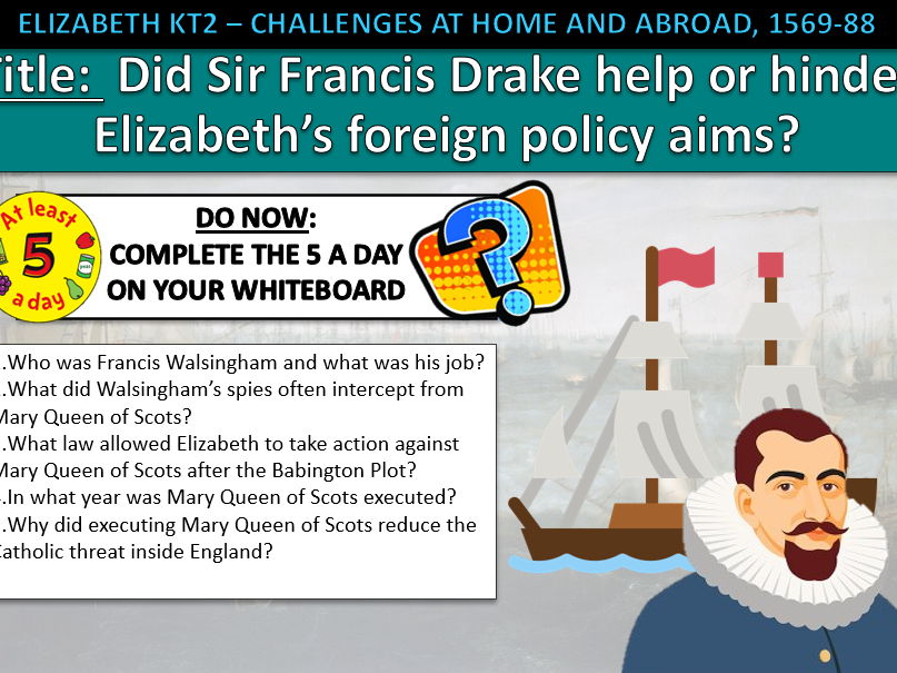 History GCSE Elizabeth Edexcel KT2 L4 Drake and Foreign Policy (Fully ...