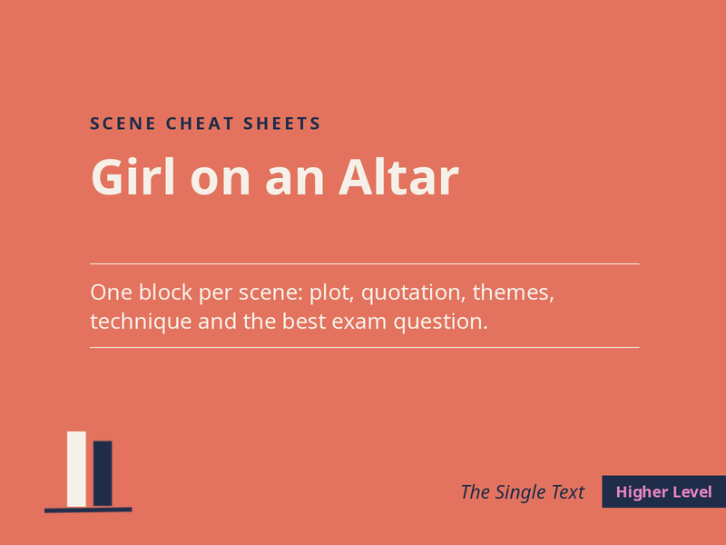 Girl on an Altar - Scene Cheat Sheets | Teaching Resources