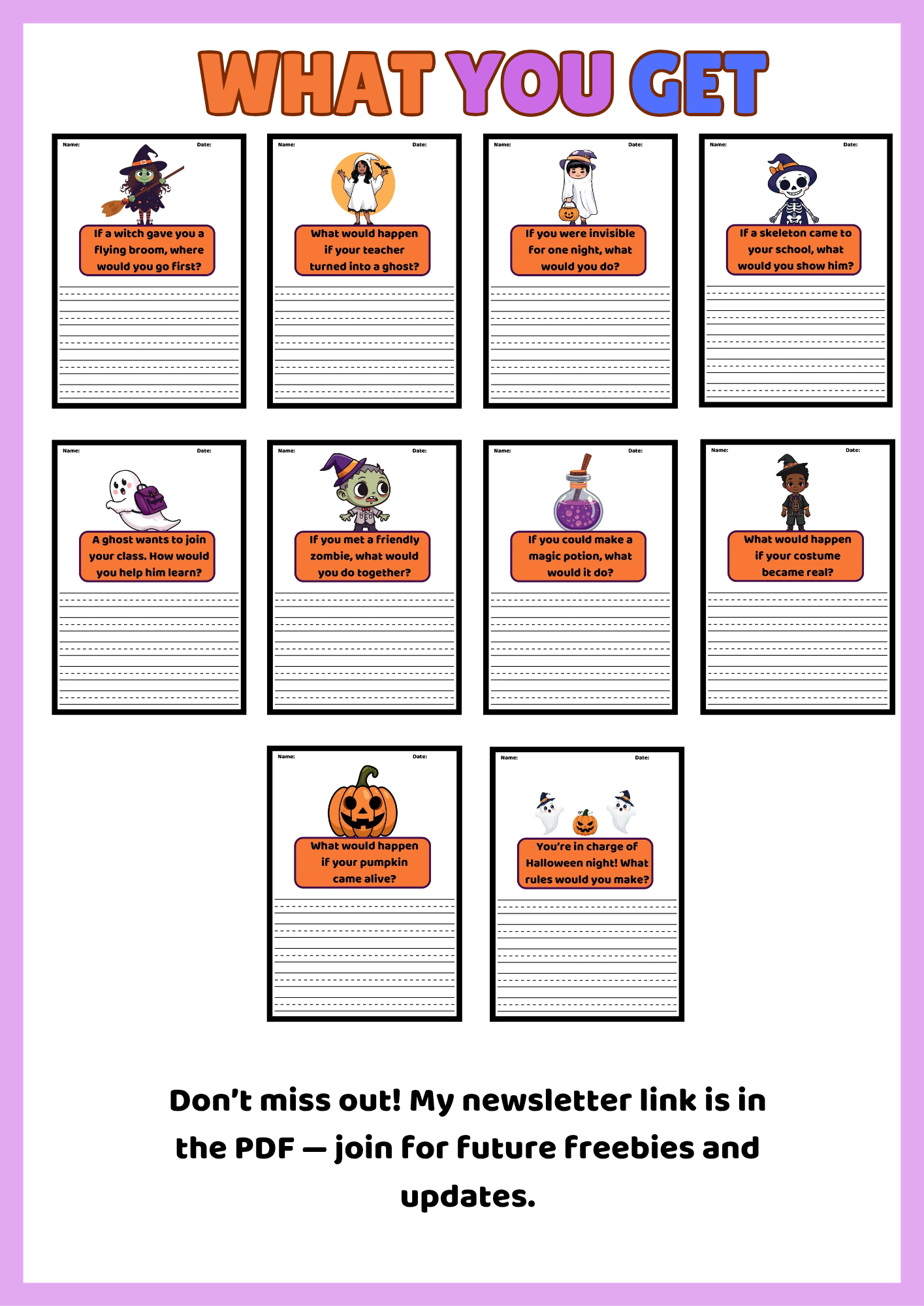 Engaging Halloween Writing Prompts KS1 | 10 Fun No-Prep Worksheets for ...