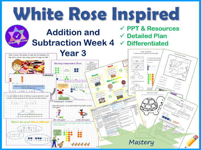 Addition and Subtraction Year 3 Lessons Week 4 | Teaching Resources