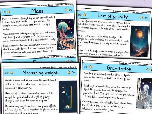 Mass, Forces & Gravity - Flashcards | Physics | Key Concepts | Laws of Motion & Gravity ...