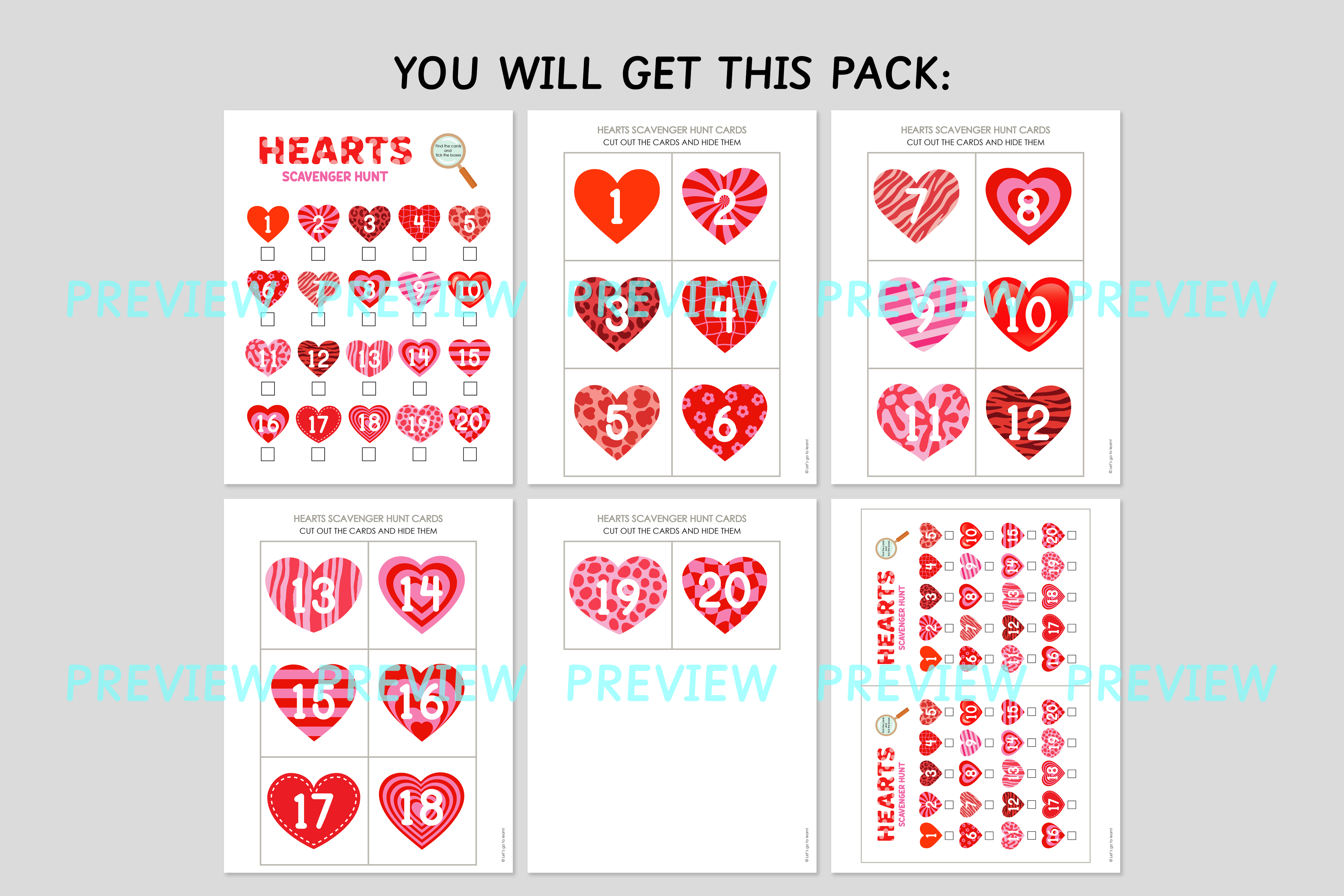 Heart Scavenger Hunt - Valentine’s Day Game | Teaching Resources