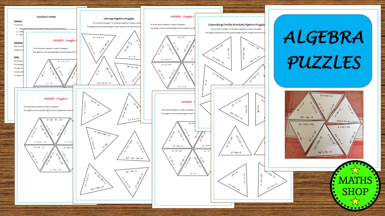 Algebra Puzzles | Teaching Resources