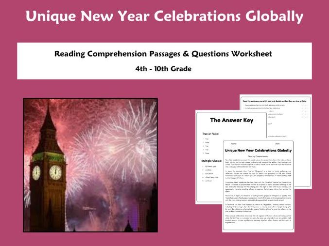 Unique New Year Celebrations Globally: Reading Comprehension Passages ...