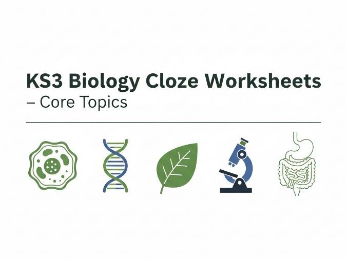 KS3 Biology Cloze (Fill-in-the-Blank) Worksheets – Core Topics ...