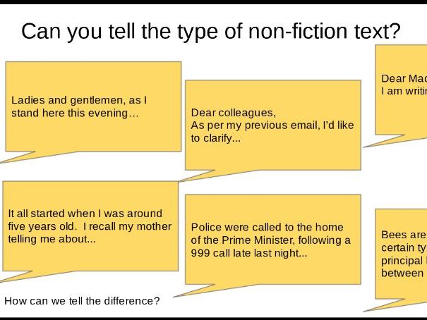 Non fiction Writing Styles Teaching Resources