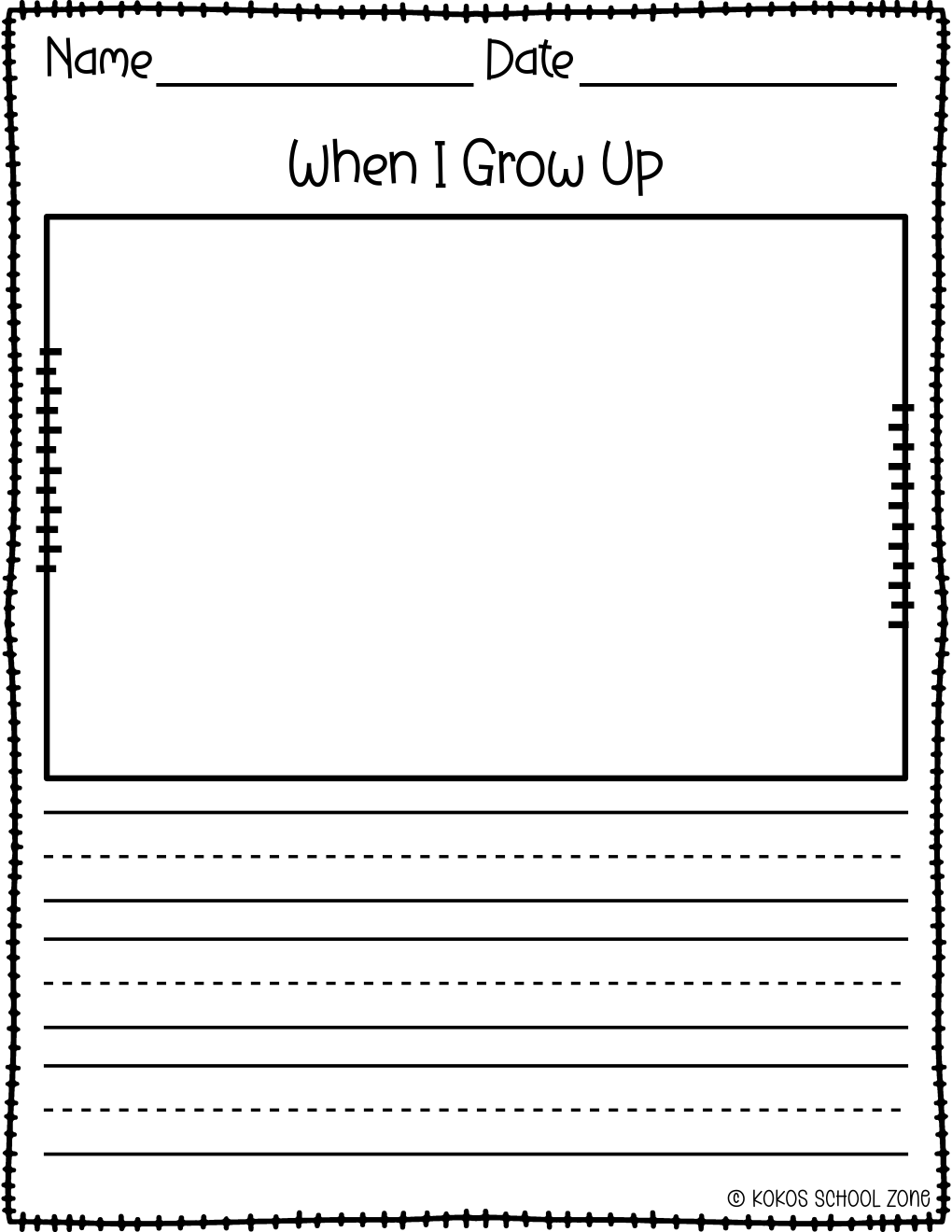 When I Grow Up Writing and Drawing Template | EYFS, KS1, Back to School ...