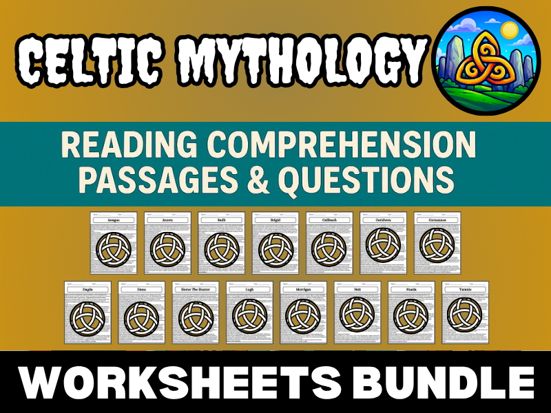 Celtic Mythology Reading Comprehension Passages and Questions ...