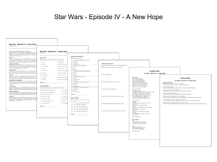 The Movie "Star Wars - Episode IV - A New Hope" | Teaching Resources