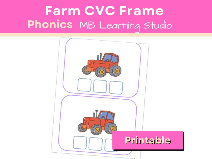 Farm CVC Word Frames | Phonics Activity for EYFS, KS1, Pre-K ...