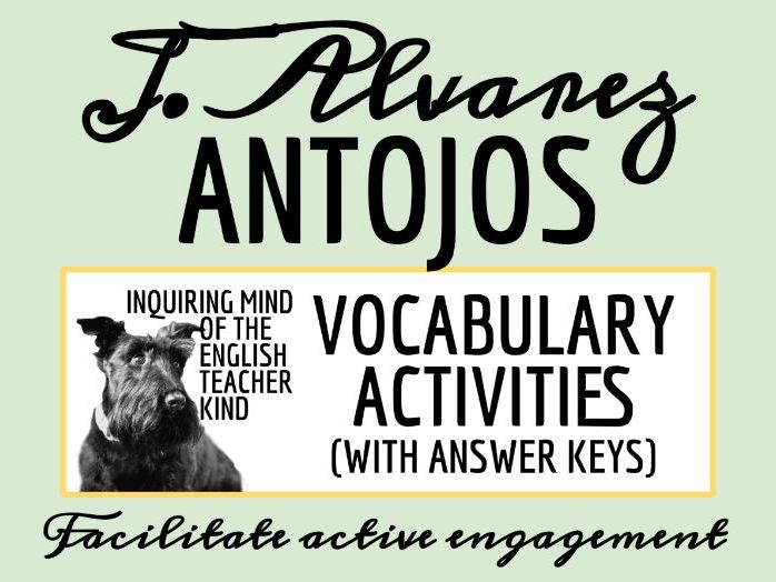 "Antojos" by Julia Alvarez Vocabulary Activities (Short Story ...