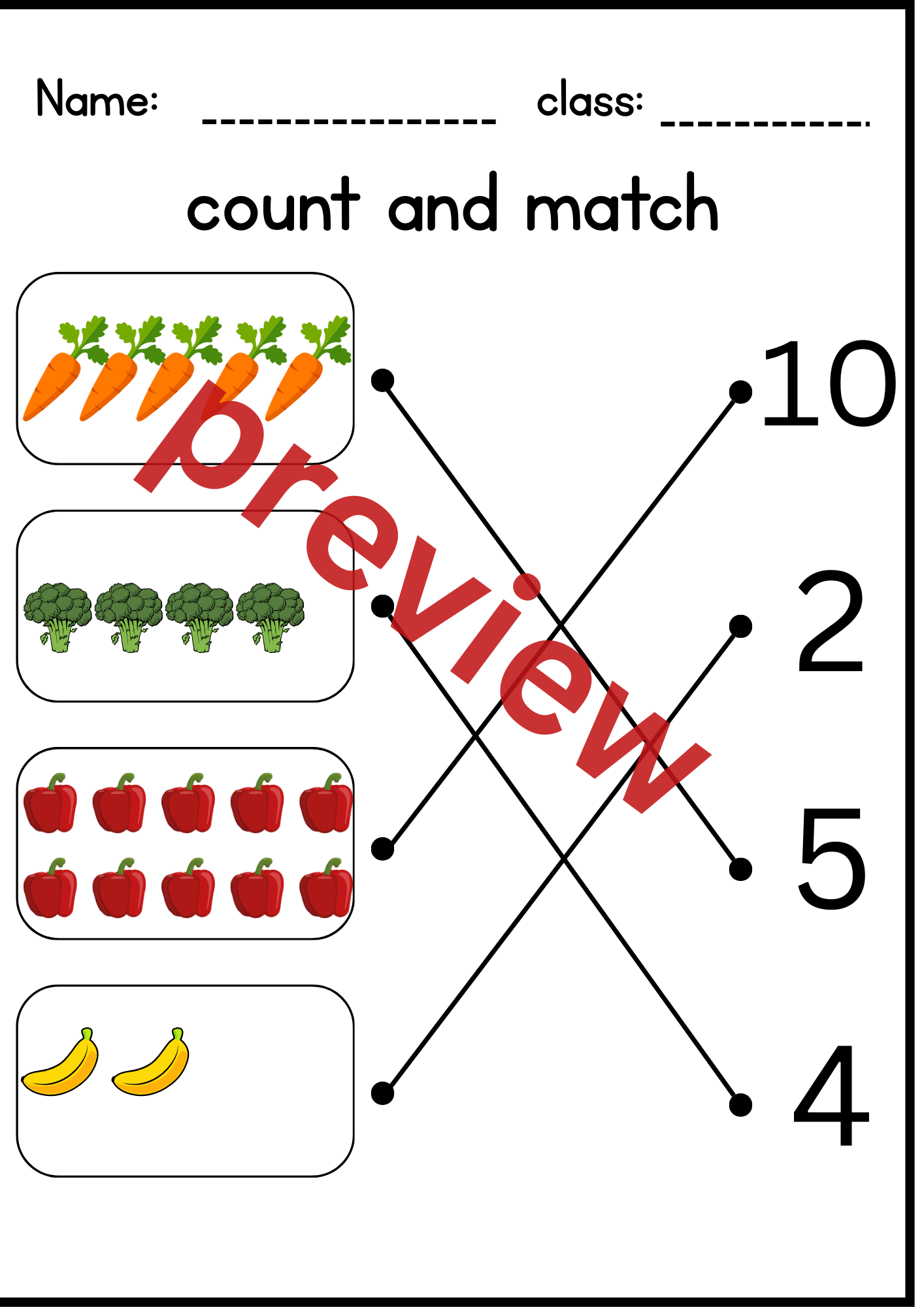 Count & Match Numbers – 2 Worksheets KG | Teaching Resources