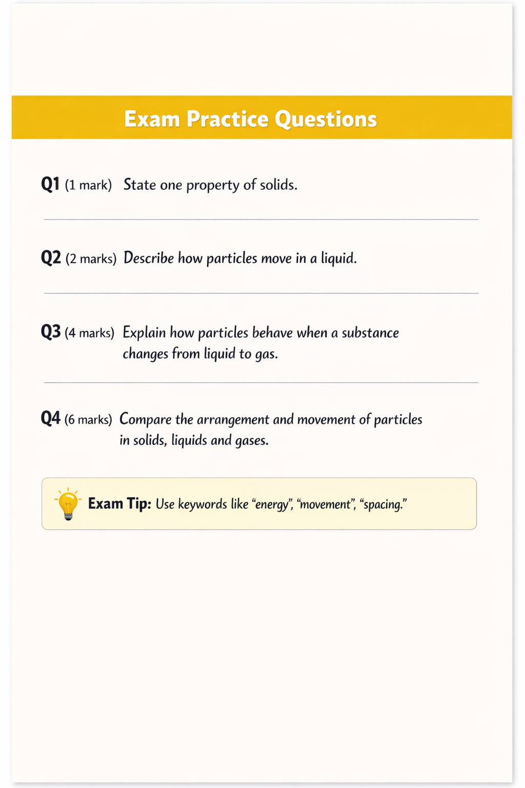 GCSE AQA Physics Particle Model Topic Pack – Revision, Worksheets ...