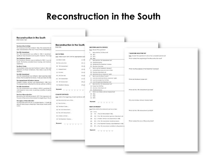 Reconstruction in the South | Teaching Resources